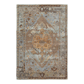 Raisa Handmade Medallion Area Rug, 8'X10' - Mediterranean - Area Rugs ...