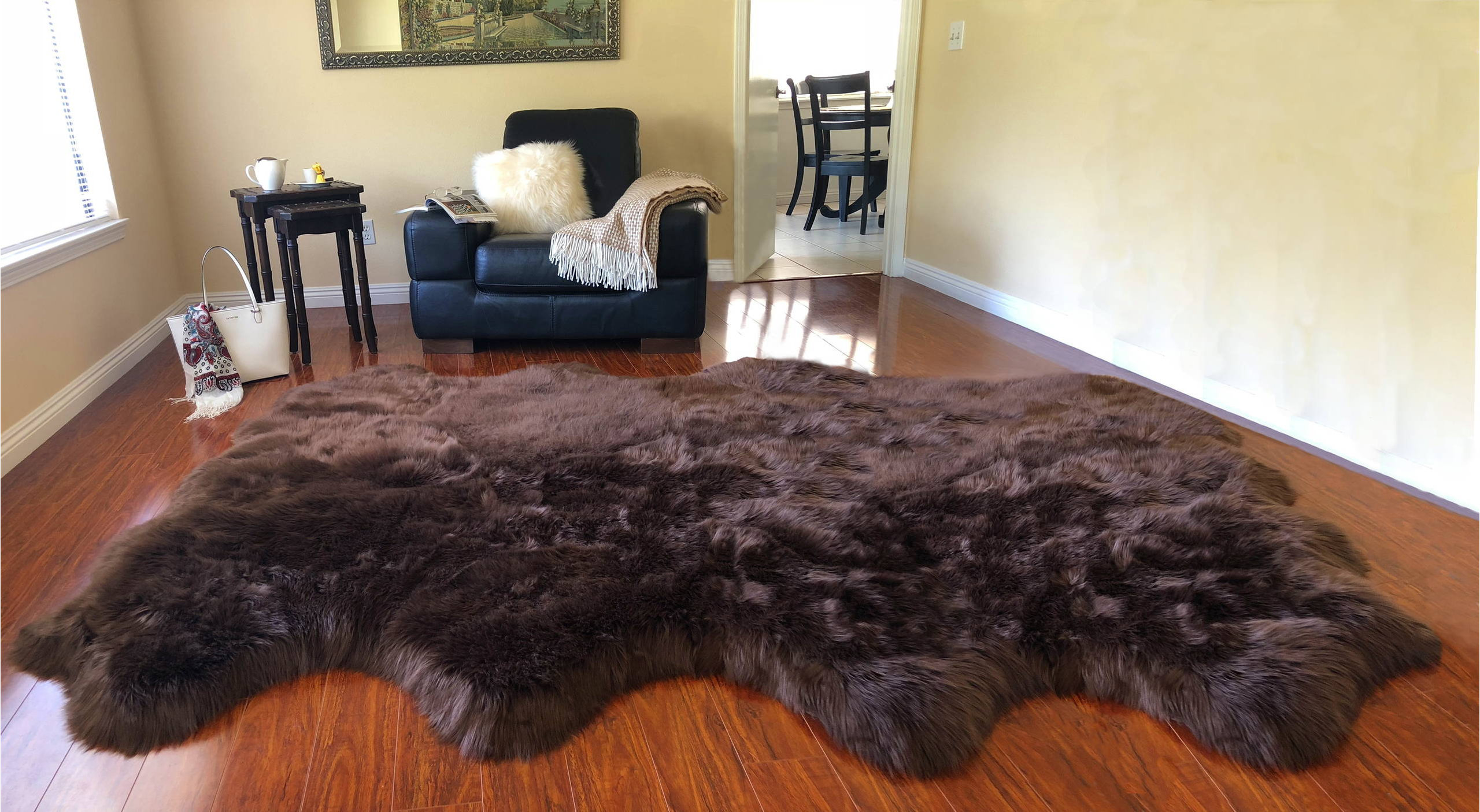 Super Soft Faux Sheepskin Silky Shag Rug, 6'x8' - Contemporary ...