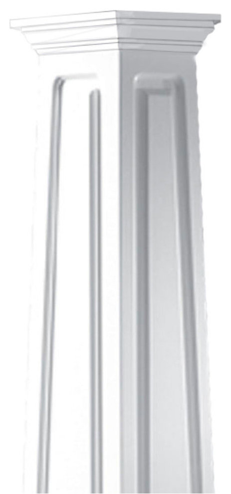 Endura-Craft Craftsman Classic, Square Tapered, Raised Panel Column, 24 ...