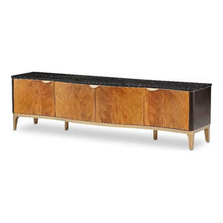 Michael Amini Malibu Crest TV Console - Crotch Mahogany - Contemporary ...