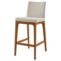 New Pacific Direct Devon 26" Fabric Counter Stool in Cream (Set of 2) - Transitional - Bar ...