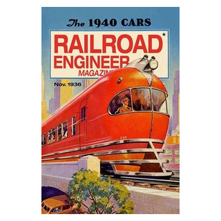 Railroad Engineer Magazine: The 1940 Cars, 20" x 30" - Traditional ...