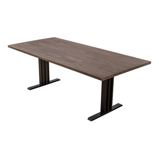 Handcrafted Nana Teak Solid Hardwood Dining Table, 84x40 - Industrial ...