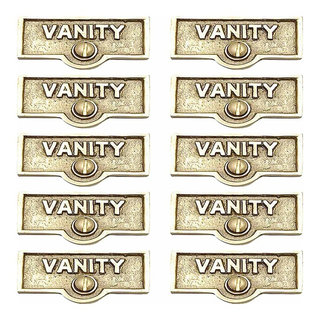Switch Plate Tags Vanity Name Signs Labels Lacquered, Brass, Set of 10 ...