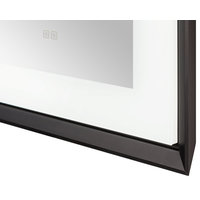 Madison LED Lighted Chamfer Frame Mirror, Defogger, Matte Black, 60"x36 ...
