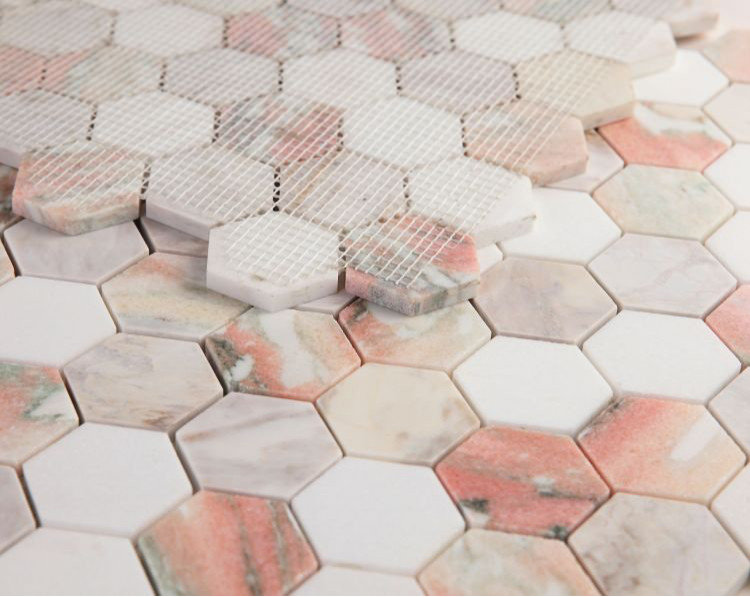 Hexagon Rose 2 x 2 11.75 x 12 - Contemporary - Mosaic Tile - by Fancy ...