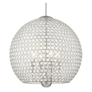 Livex Lighting 45724 Cassandra 4 Light 20"W Crystal Pendant ...