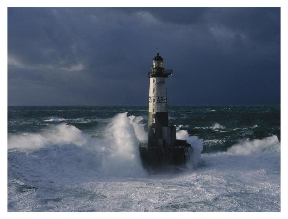 "Phare d'Ar-Men, Bretagne" Digital Paper Print by Jean Guichard, 18"x14 ...