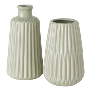 2 Piece Geometric Vase Set, 7" - Transitional - Vases - by Whole House ...