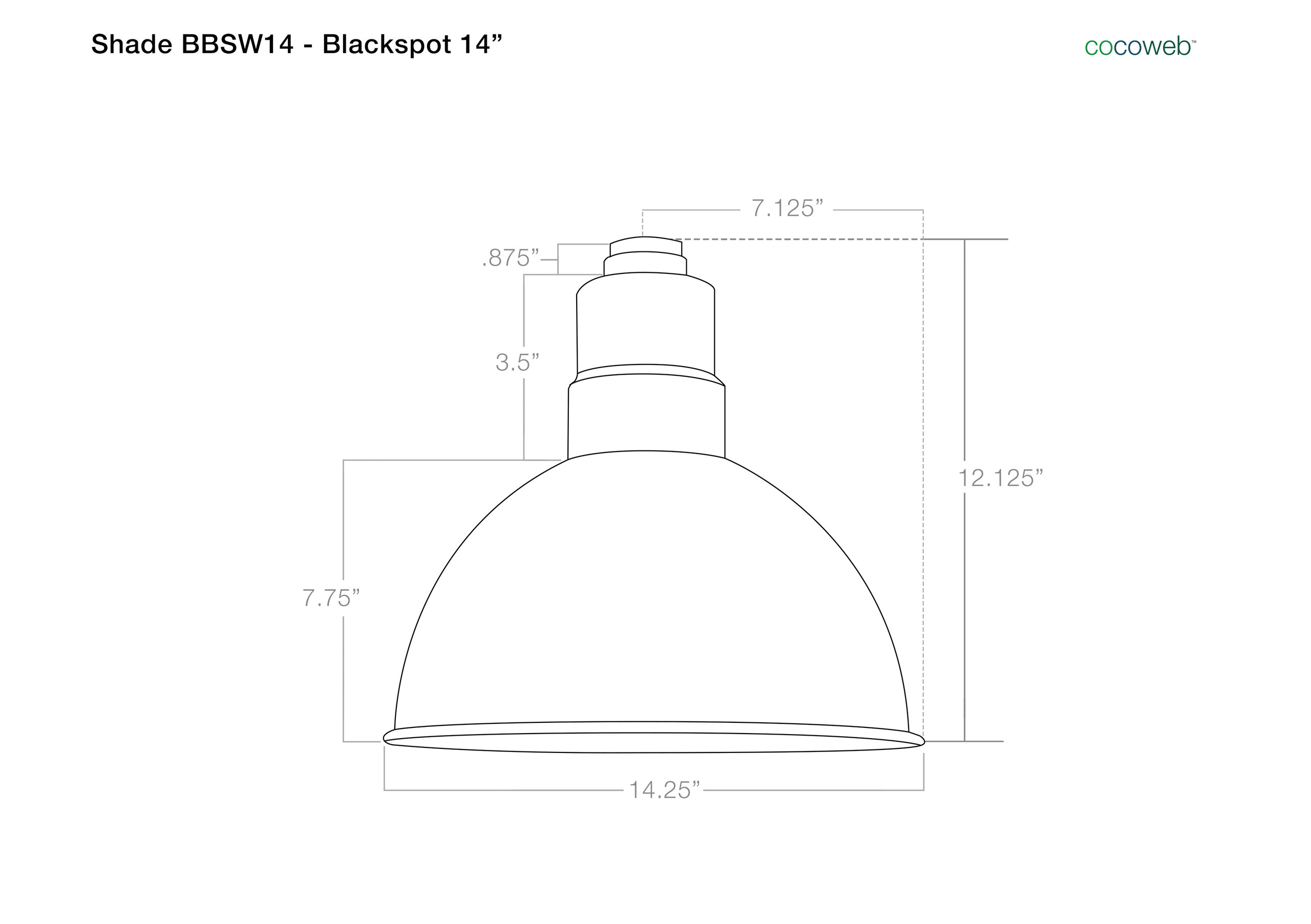 Cocoweb 14" Blackspot LED Post Light in Jade With Black 8' Tall Post, 8 ...