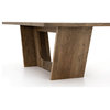 Pryor Grey Oak Wood Dining Table 87" - Transitional - Dining Tables ...