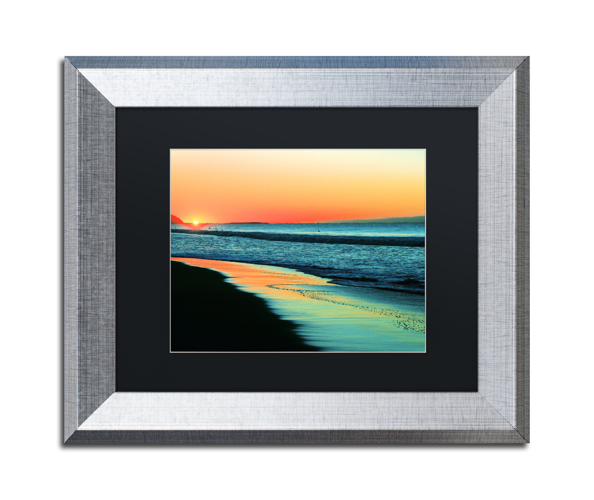 'Good Morning' Silver Framed Canvas Art by Beata Czyzowska Young, 11" x ...