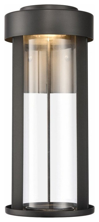 8W 1 LED Outdoor Wall Mount, Modern and Contemporary Style, 13.75"H ...