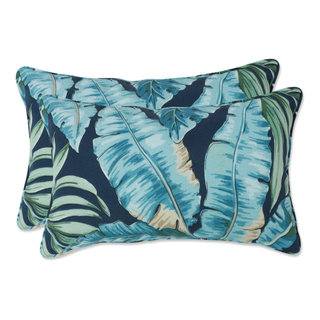 Tortola Midnight Blue Rectangular Throw Pillow, Set of 2, 11.5"Lx18.5 ...