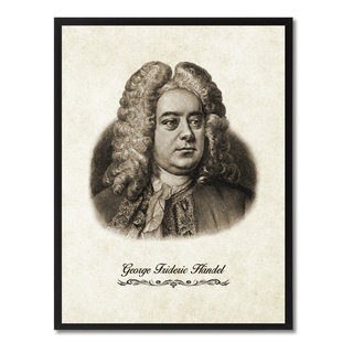 Handel Musician Print on Canvas with Picture Frame, 13"x17 ...