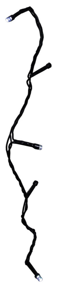 LED Battery Operated 8-Function Christmas Lights Black Wire, Set of 608 ...