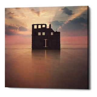"Watercastle" Giclee Canvas Wall Art, 26"x26" - Beach Style - Prints ...
