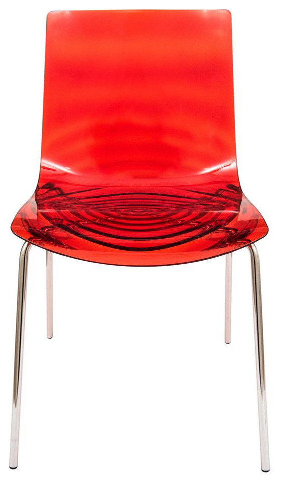 Leisuremod Astor Water Ripple Design Dining Chair Ac20Tr - Midcentury ...