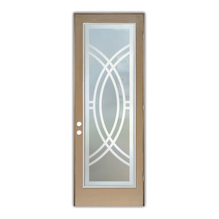 Front Doors - Demi Circle Frosted Glass Design - 30" x 80" - CUSTOMIZE ...