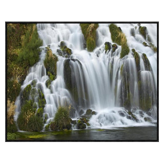 Waterfall, 32"x24" - Rustic - Prints And Posters - by Global Gallery ...