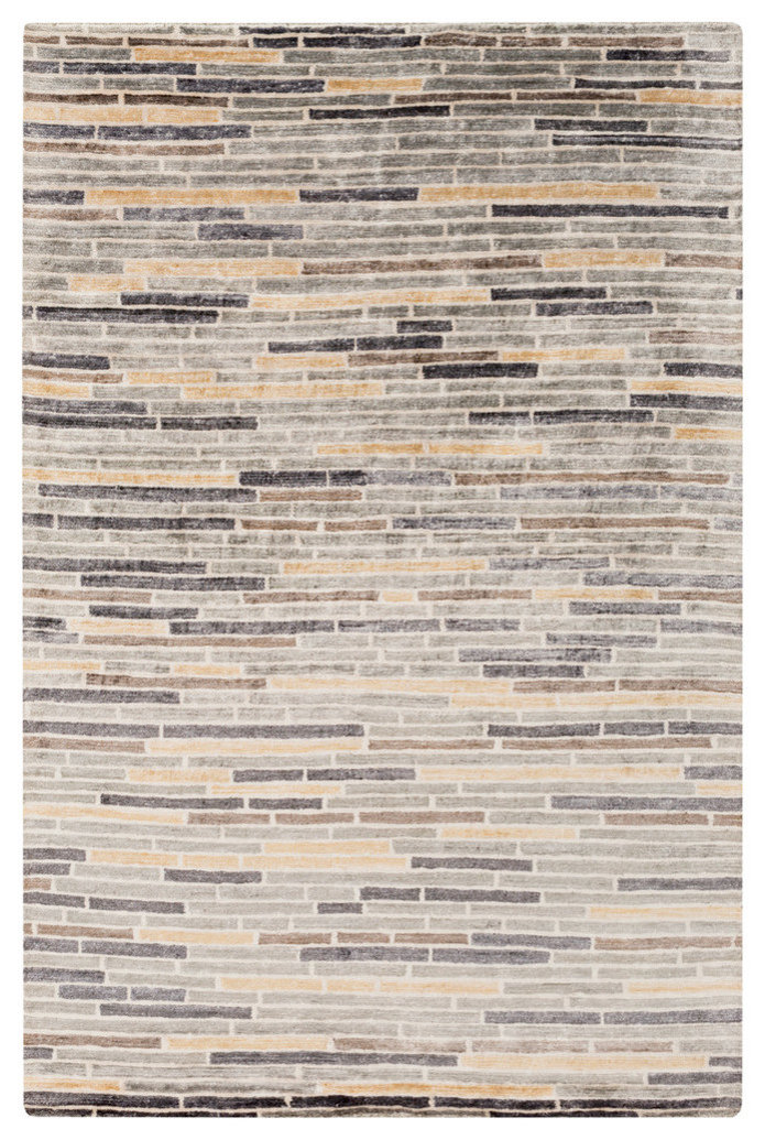 Hand Knotted Platinum Rug PLAT-9009, 2' x 3' - Contemporary - Area Rugs ...
