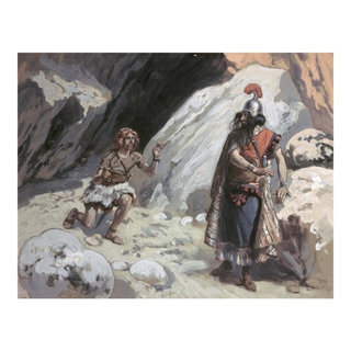 "David and Saul In The Cave" Digital Paper Print by James Tissot, 18 ...