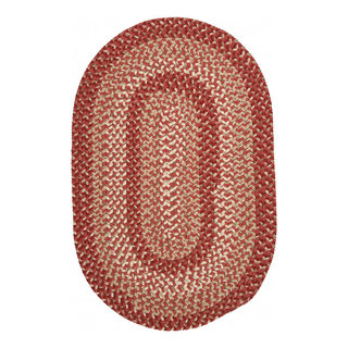 Braxton - Red 5x8, Oval, Braided - Contemporary - Outdoor Rugs - by ...