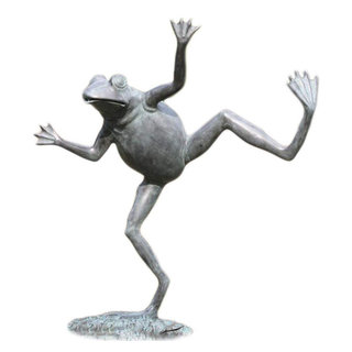 Dancing Frog Spitter - Contemporary - Garden Statues And Yard Art - by ...