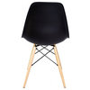 Set of 4 DSW Black Mid Century Modern Plastic Dining Shell Chair ...