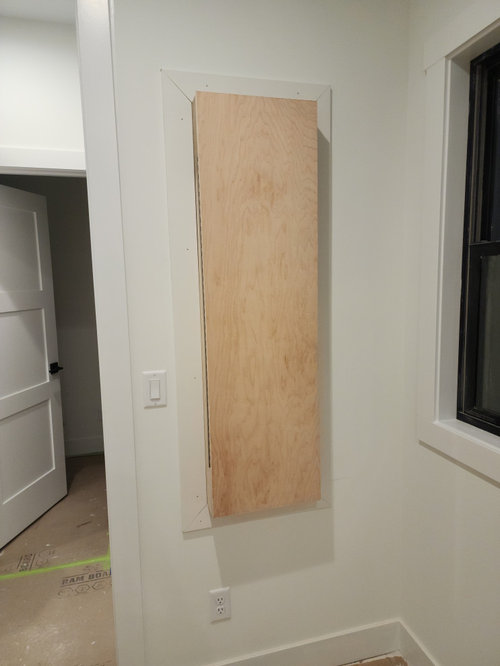 Recessed ironing box