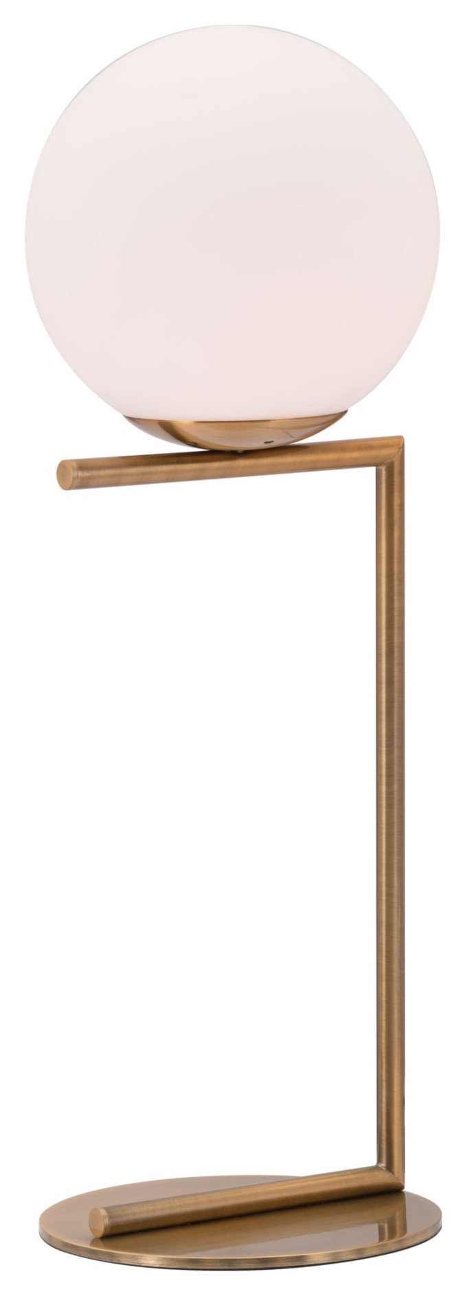 Table Lamp, Glass, Steel Metal, Brass, Gold, White, Kitchen Lounge Cafe ...