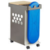 Safco Mini Rolling Storage Cart 5209WH Mobile Cart with Steel Panels in ...