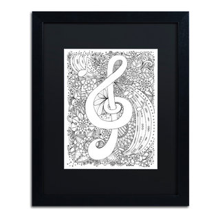 KCDoodleArt 'J-Clef Doodle' Art, 16"x20" - Contemporary - Prints And ...