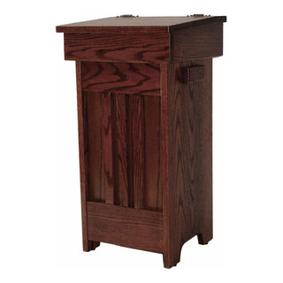 Amish Made Oak Mission Trash Can - Traditional - Trash Cans - by ...