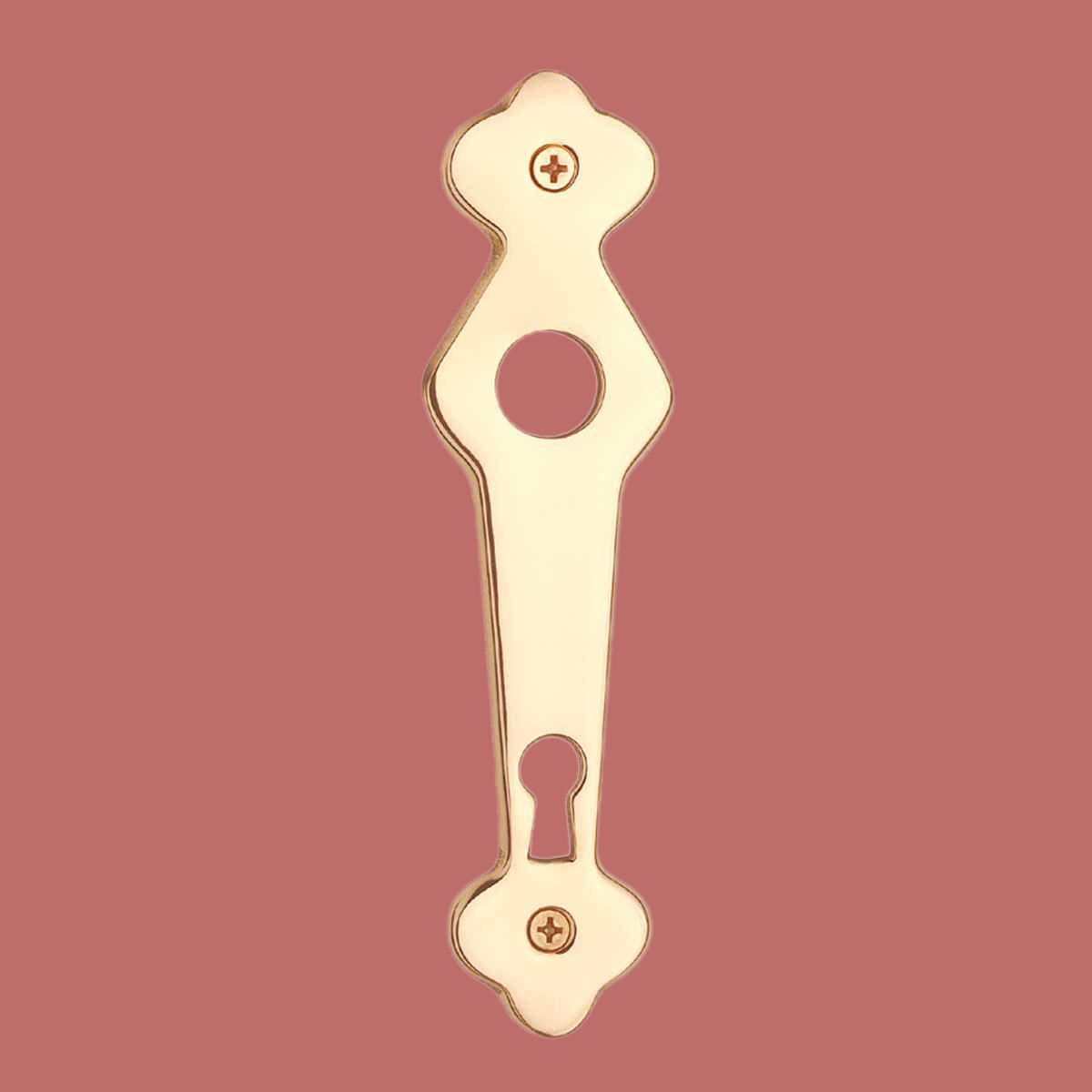 Door Back Plate Bright Solid Brass Parlor with Keyhole Renovators ...