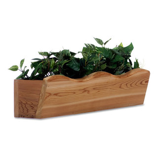 Cedar Window Planter Box - Transitional - Outdoor Pots And Planters ...
