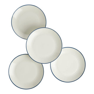 Royal Doulton Maze Denim Line Plate Set Of 4, 8.5 inch - Transitional ...
