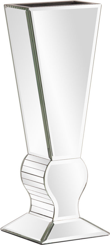 Howard Elliott Mirrored "V" Shaped Vase - Small - Contemporary - Major ...