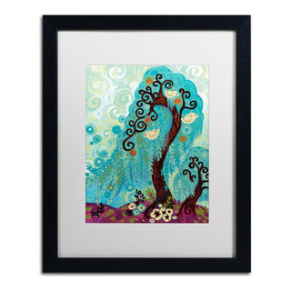 Natasha Wescoat 'Spritely Blue Willows' Art, 16"x 20" - Contemporary ...