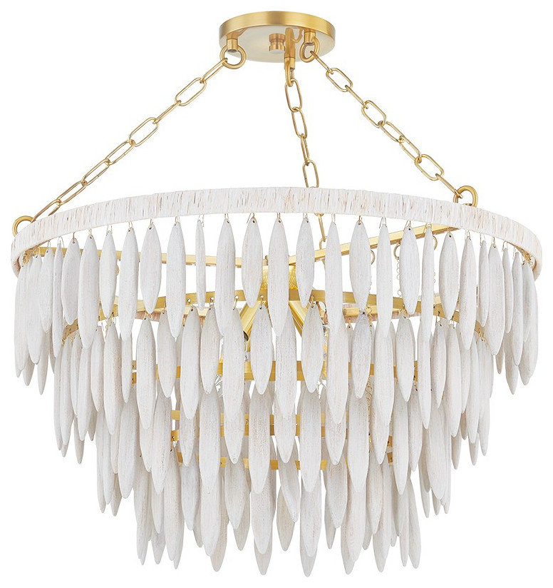 Mitzi Tiffany Four Light Chandelier - Beach Style - Chandeliers - by ...