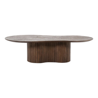 Mango Wood Organic Coffee Table, Eleonora Jordy - Transitional - Coffee ...
