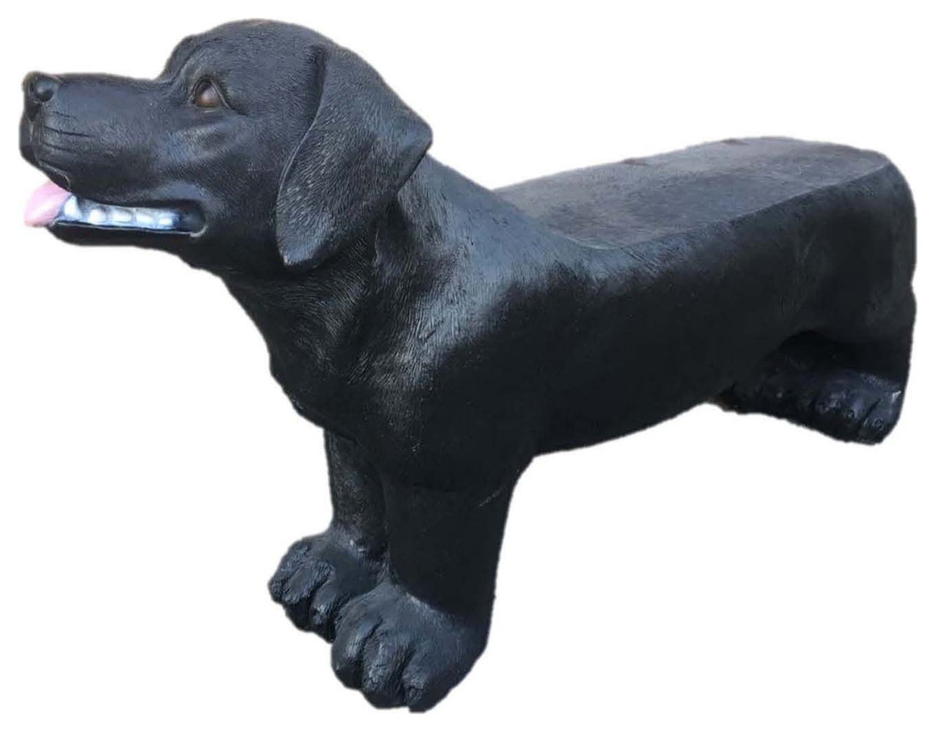 32" Black Labrador Bench - Contemporary - Outdoor Benches - by Santa's ...