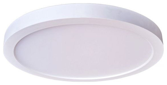 1 Light Pancake Led Flushmount In White (X9207-W-LED) - Modern - Flush ...