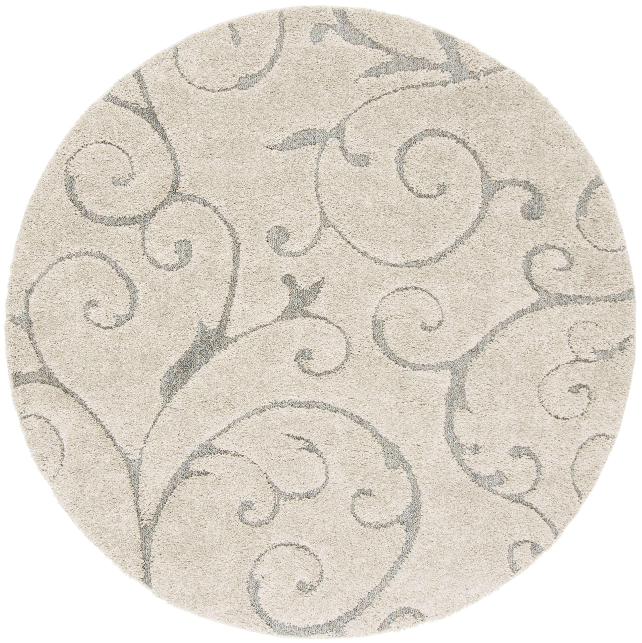 Safavieh Florida Shag Collection SG455 Rug, 6'7" Round - Contemporary ...
