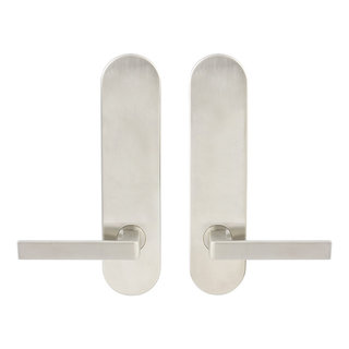 Tokyo Lever, Tubular Privacy, Satin Stainless Steel, 2-3/8" Backset ...