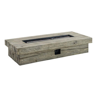 Lounge Coffee Table, Rectangular, Simulated Wood, Gray, Modern, Outdoor ...
