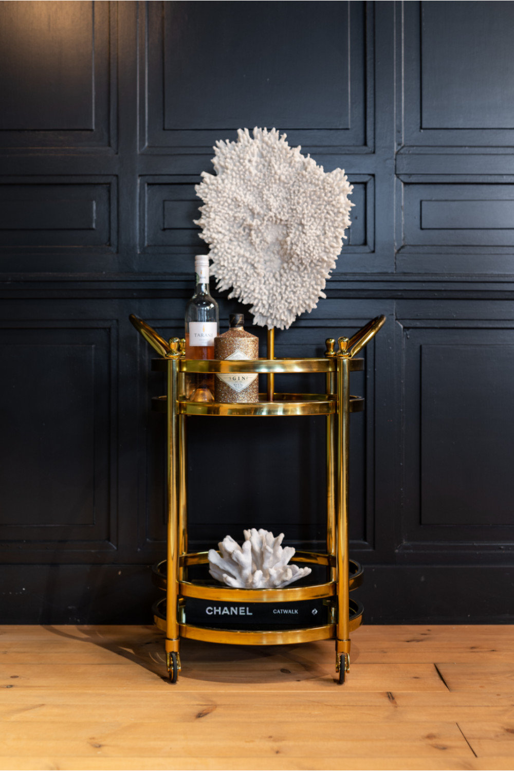 Round Gold Trolley | OROA Hendricks - Contemporary - Bar Carts - by ...