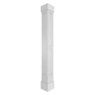Craftsman Classic Square Non-Tapered Art Deco Fretwork Column, 8"Wx8'H ...