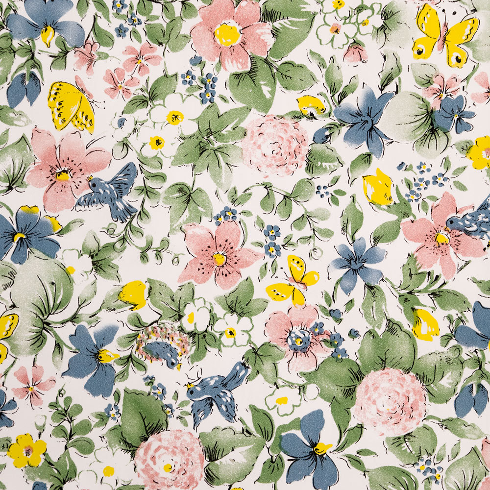 Butterflies Lingering over Flowers - Self-Adhesive Wallpaper Home Decor ...