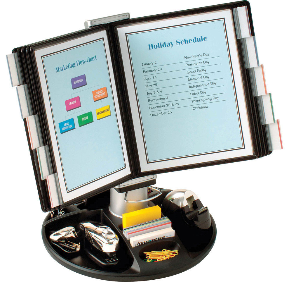 Aidata, Deluxe Rotary Base Reference Organizer, 10 Panel - Contemporary ...